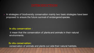 Biodiversity Conservation overview | PPTX