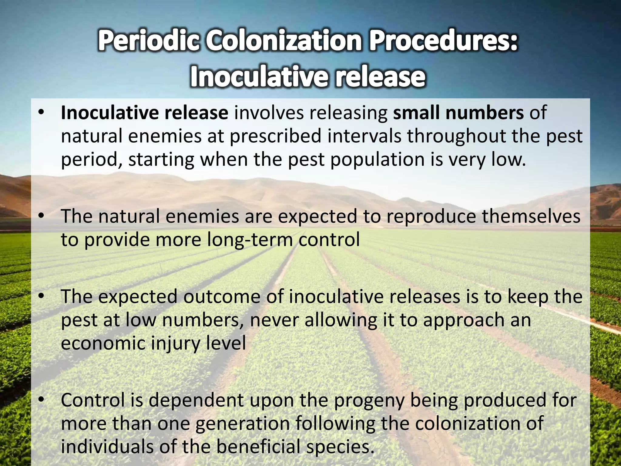 Conservation and Augmentation of Biological Control Agent | PPTX
