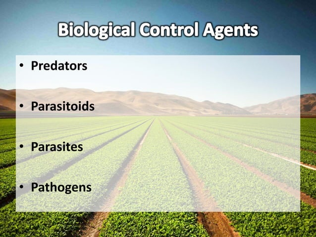 Conservation and Augmentation of Biological Control Agent | PPTX