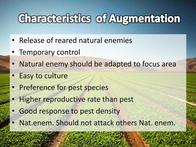 Conservation and Augmentation of Biological Control Agent | PPTX