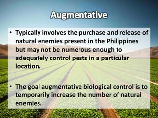 Conservation and Augmentation of Biological Control Agent | PPTX