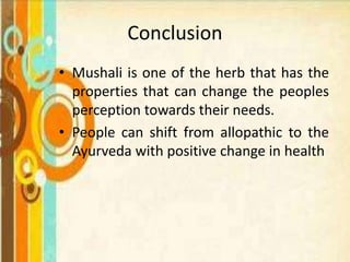 Conservation and cultivation of curculigo orchioides | PPTX