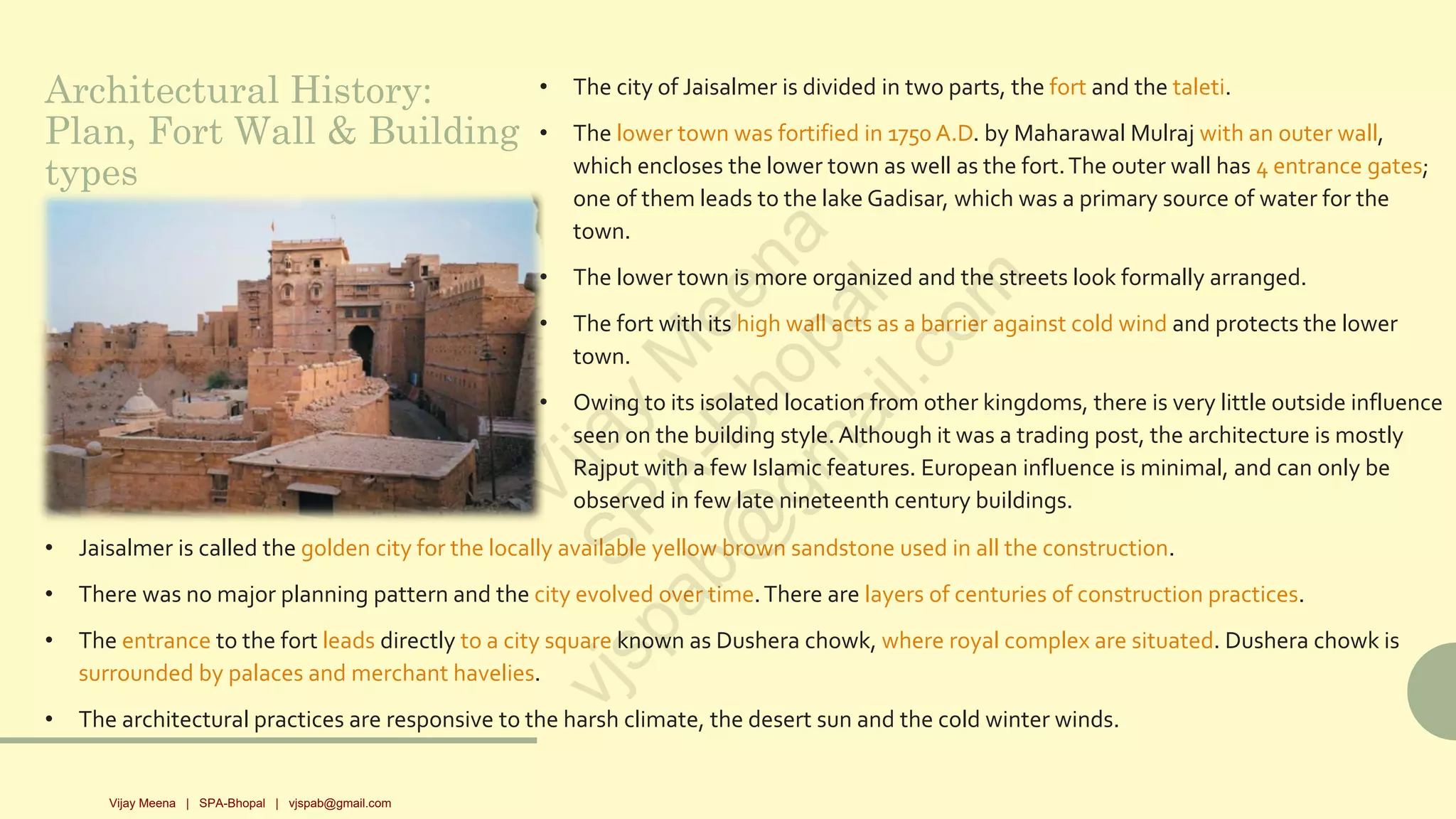 Conservation and Management: A case study of Jaisalmer Fort, Rajasthan ...