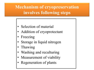 Conservation and preservation of germplasm | PPTX