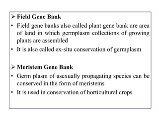 Conservation and preservation of germplasm | PPTX