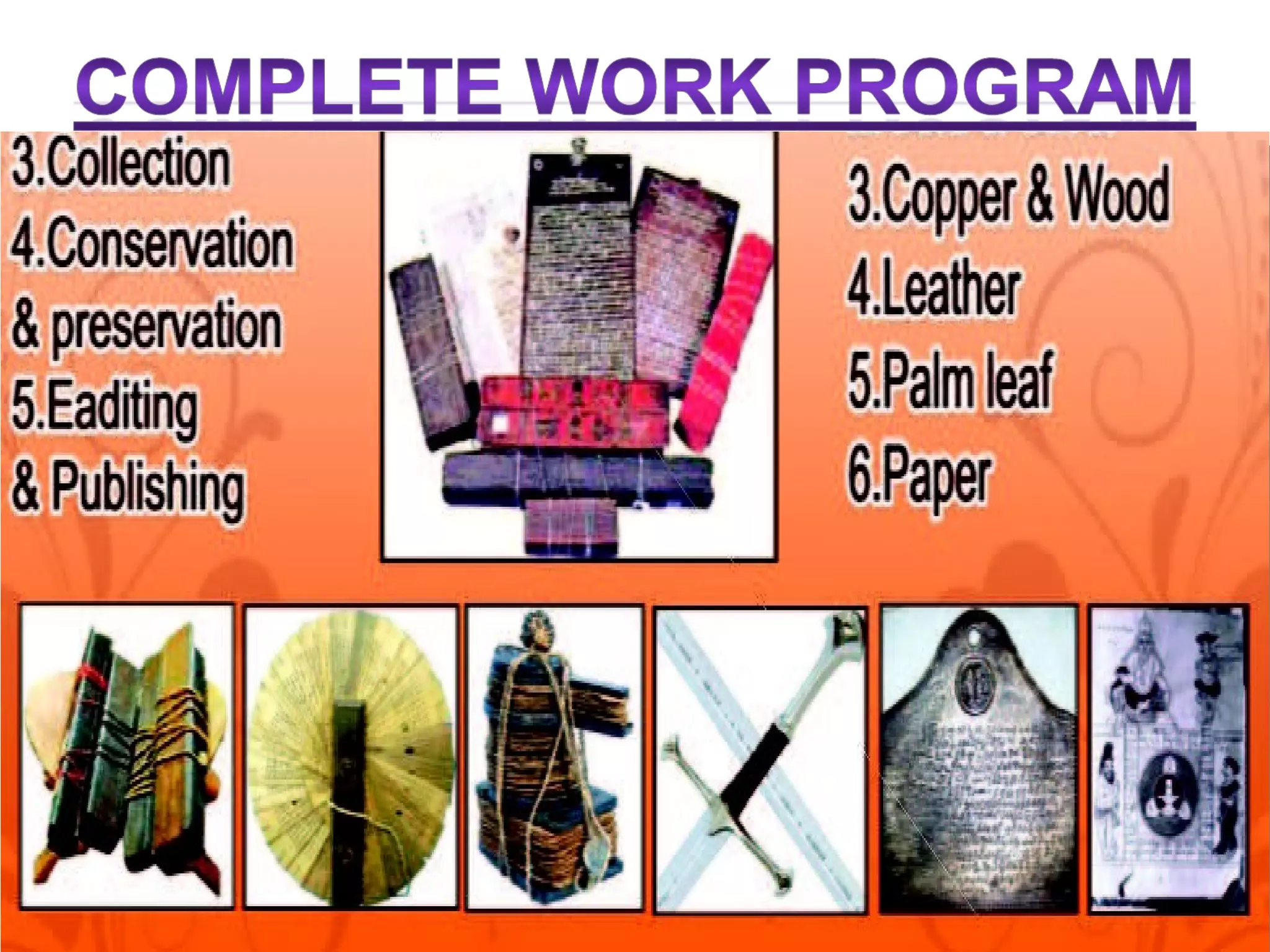 Conservation and preservation of manuscripts | PPT