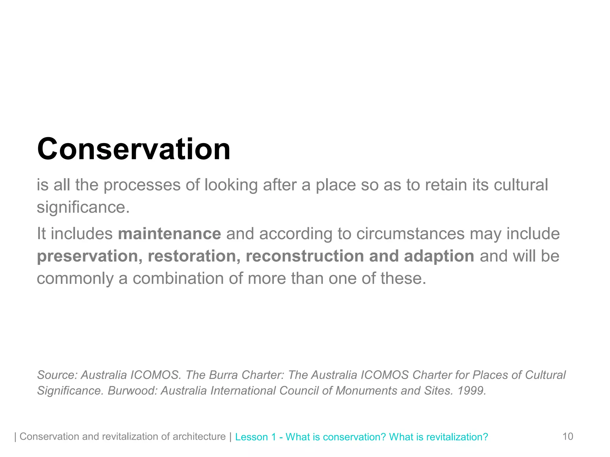 Conservation and revitalization of historic buildings | PPT