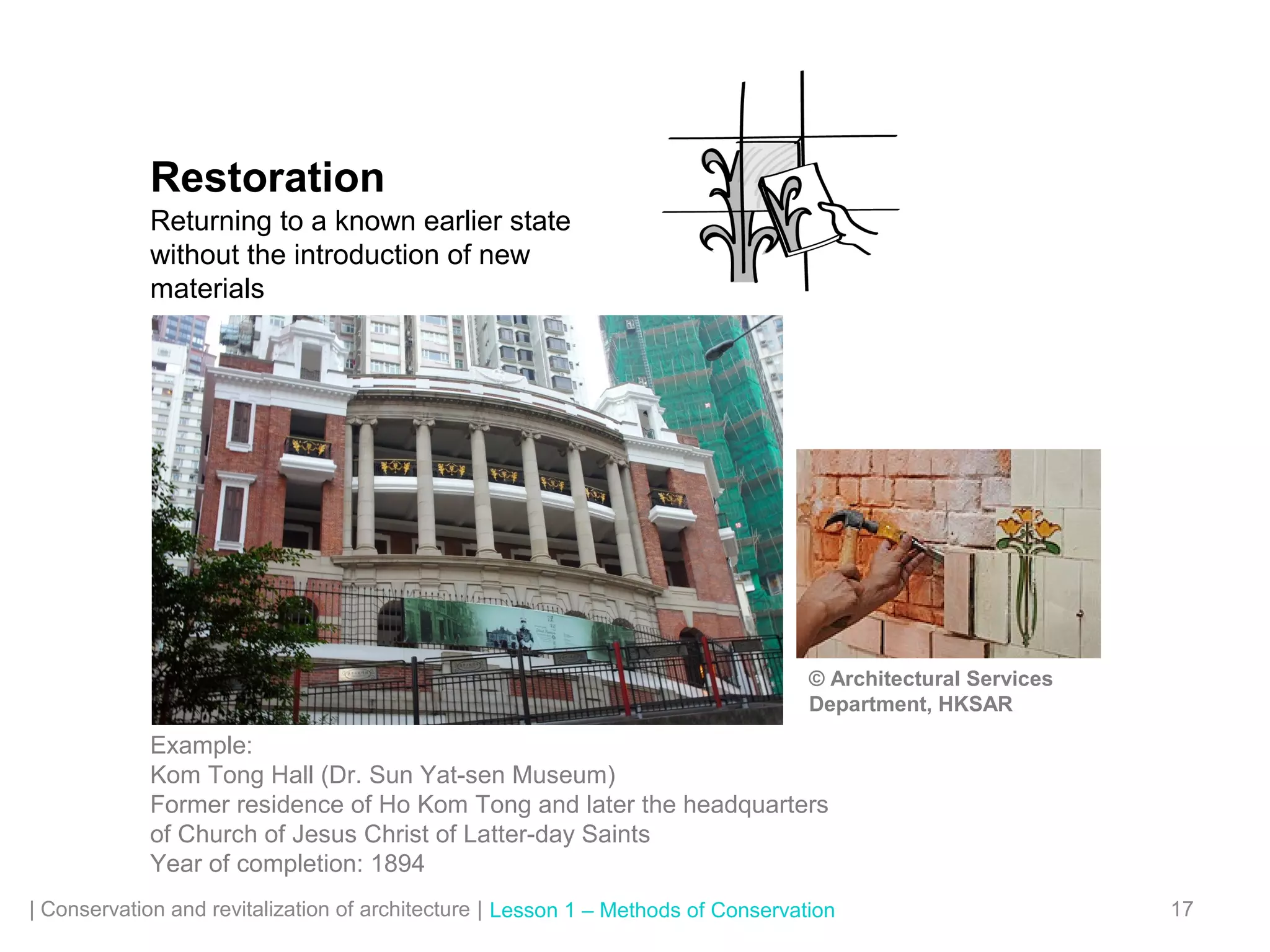 Conservation and revitalization of historic buildings | PPT