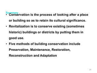 Conservation and Revitalization of Historic Buildings.ppt