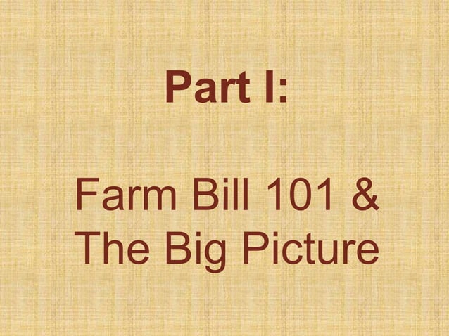 Conservation and the 2018 farm bill | PPT