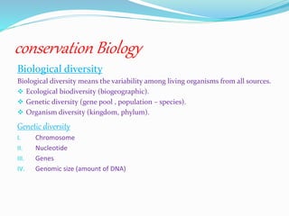 Conservation biology | PPTX