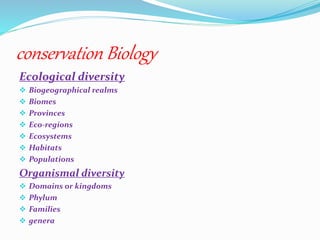 Conservation biology | PPTX