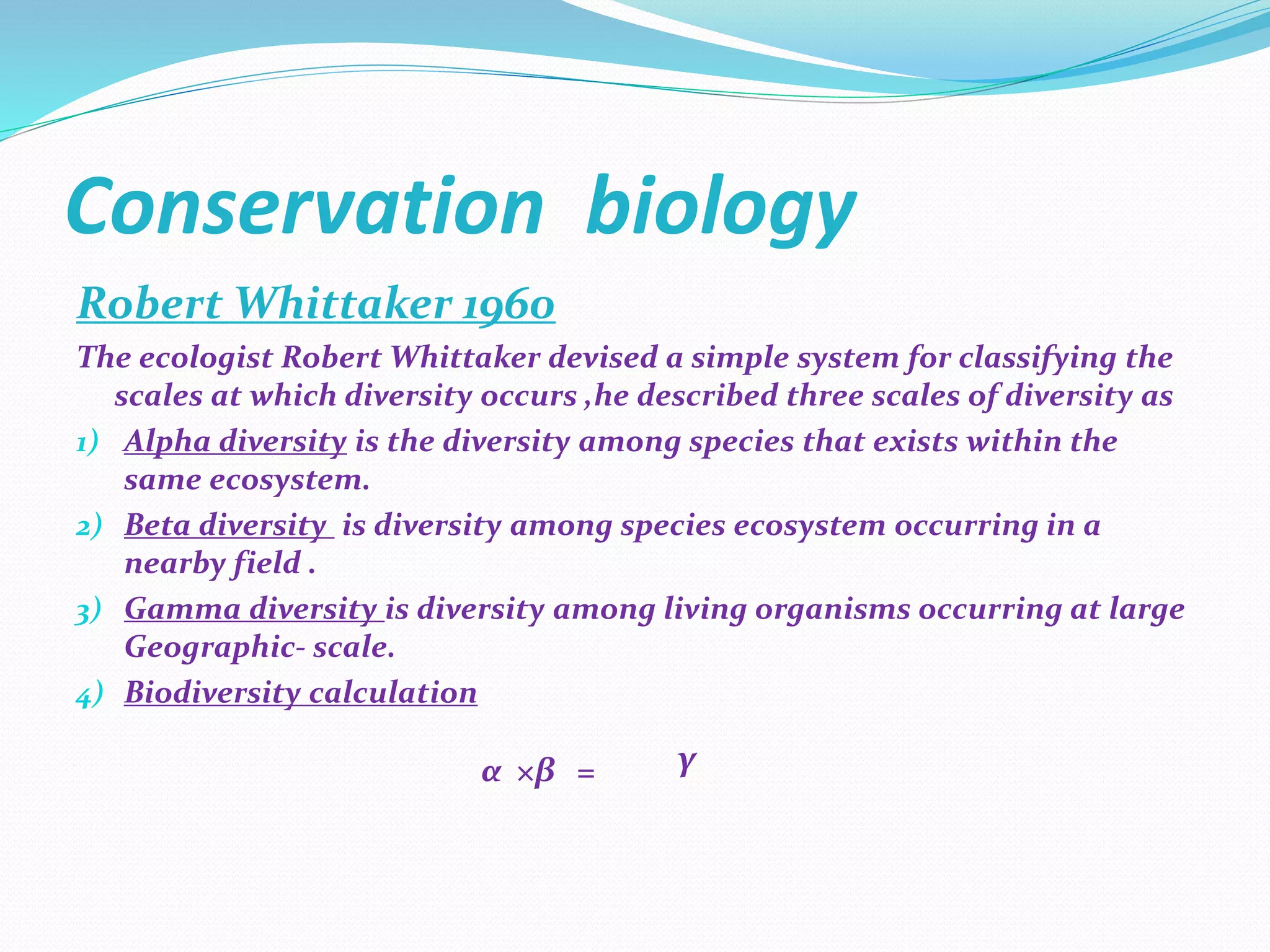 Conservation biology 4 | PPTX | Geography | Science