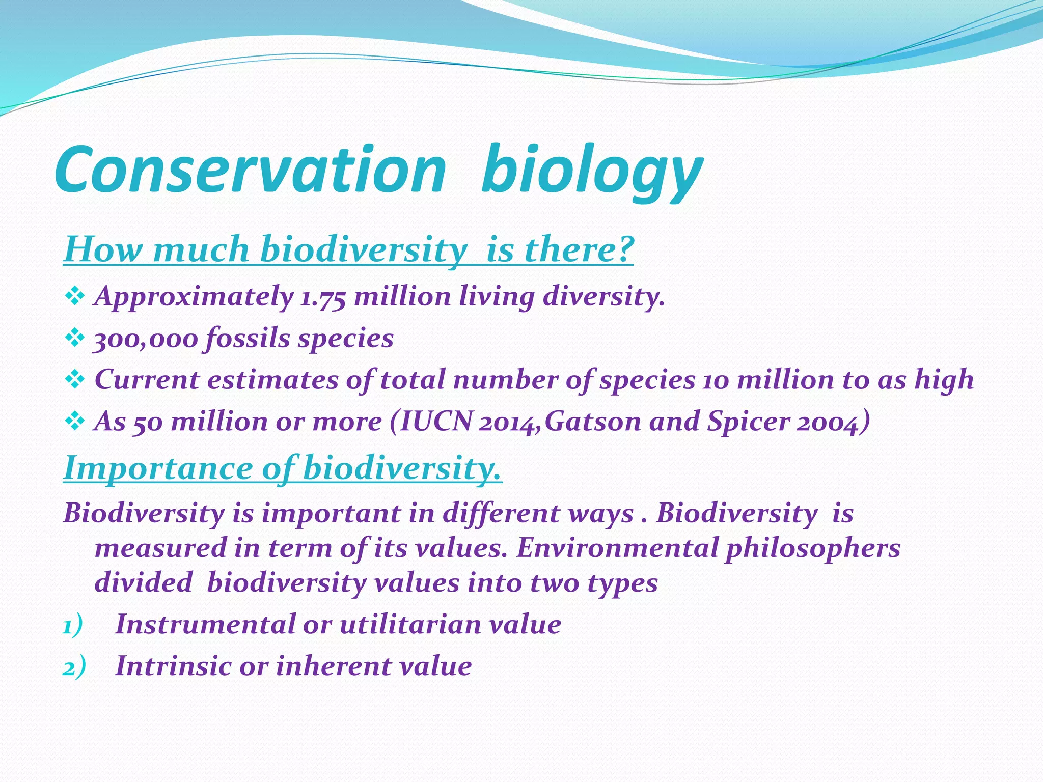 Conservation biology 4 | PPTX | Geography | Science