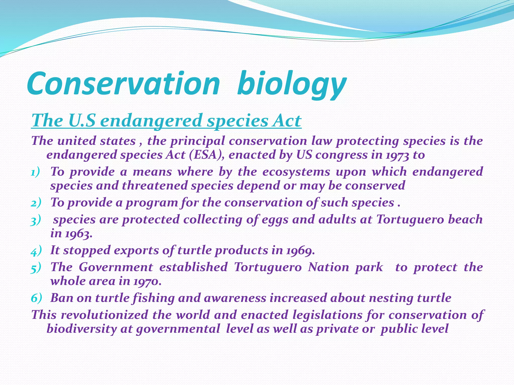 Conservation biology 4 | PPTX | Geography | Science
