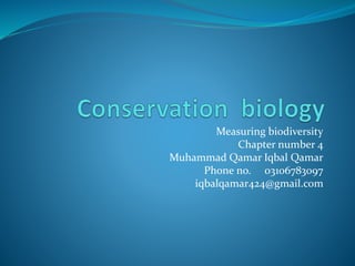 Conservation biology 4 | PPTX | Geography | Science