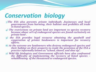 Conservation biology 4 | PPTX
