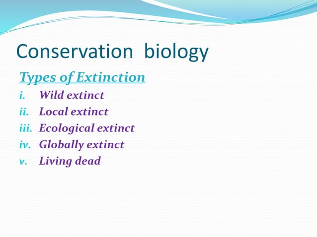 Conservation biology 4 | PPTX | Geography | Science