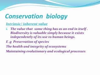 Conservation biology 4 | PPTX | Geography | Science