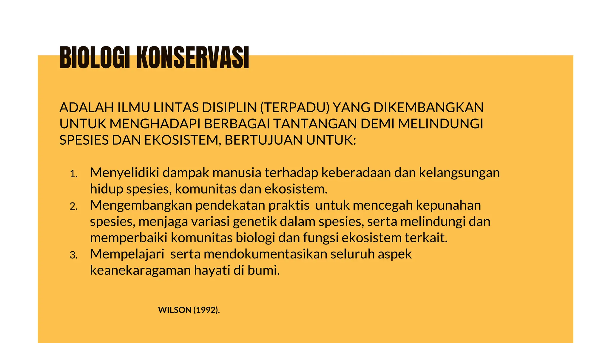 Conservation Biology for environmental research | PPT