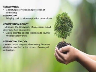 Conservation Biology and Restoration Ecology: Protecting Biodiversity ...