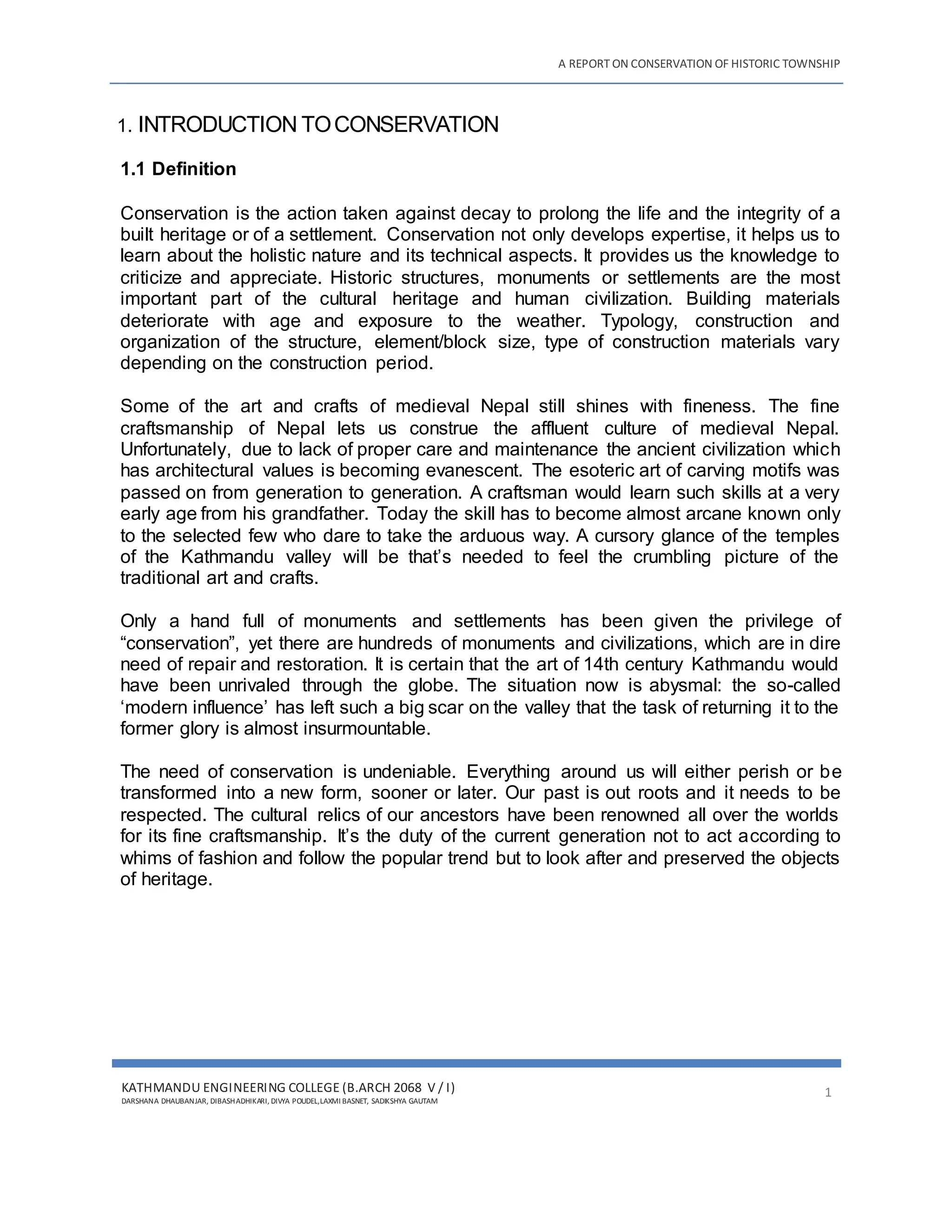 casestudy on conservation of historic township (leh) | DOCX