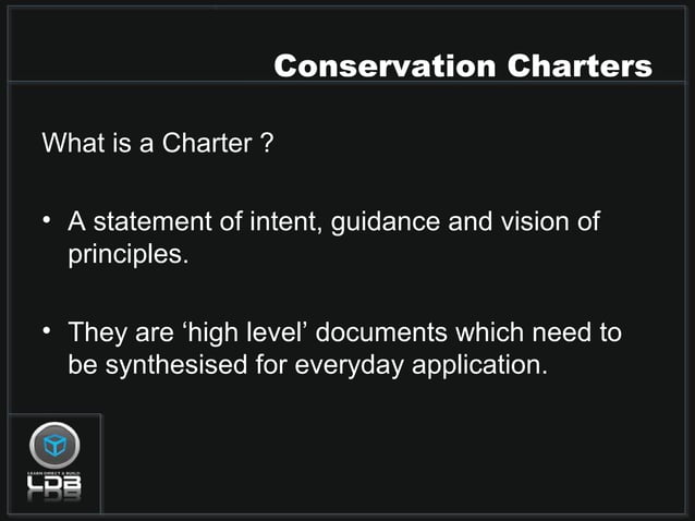 Conservation Charters and Philosophy | PPT | Christianity | Religion ...