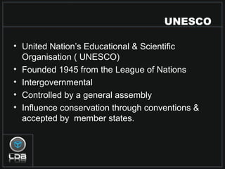 Conservation Charters and Philosophy | PPT