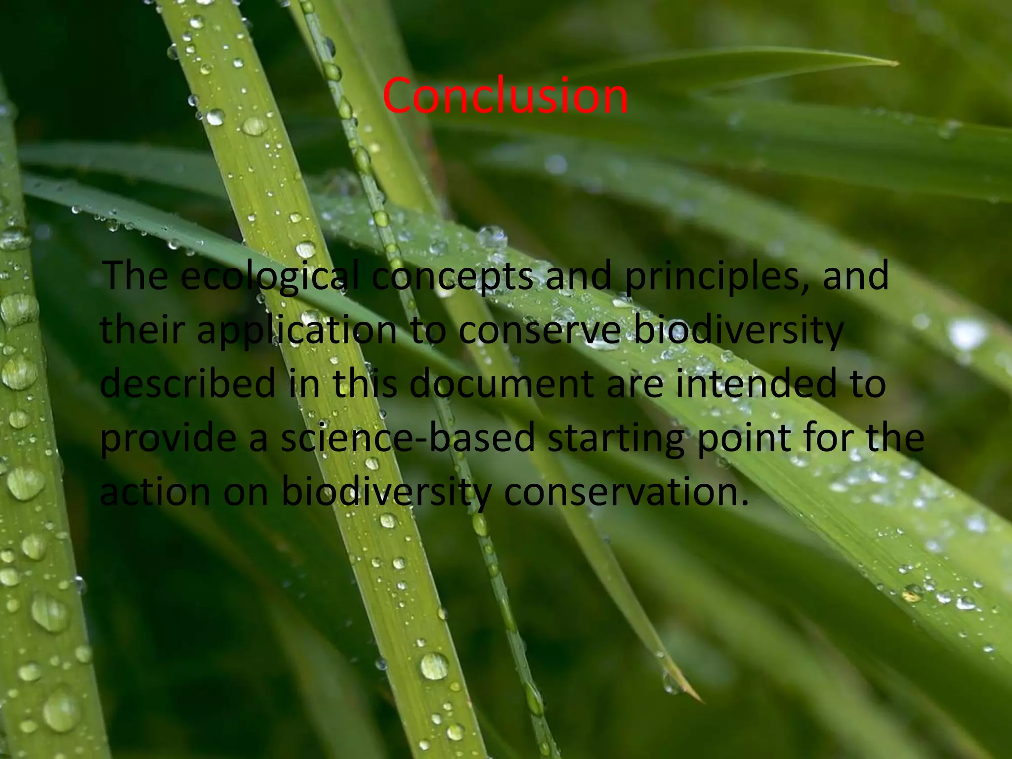 Conservation of biodiversity | PPSX