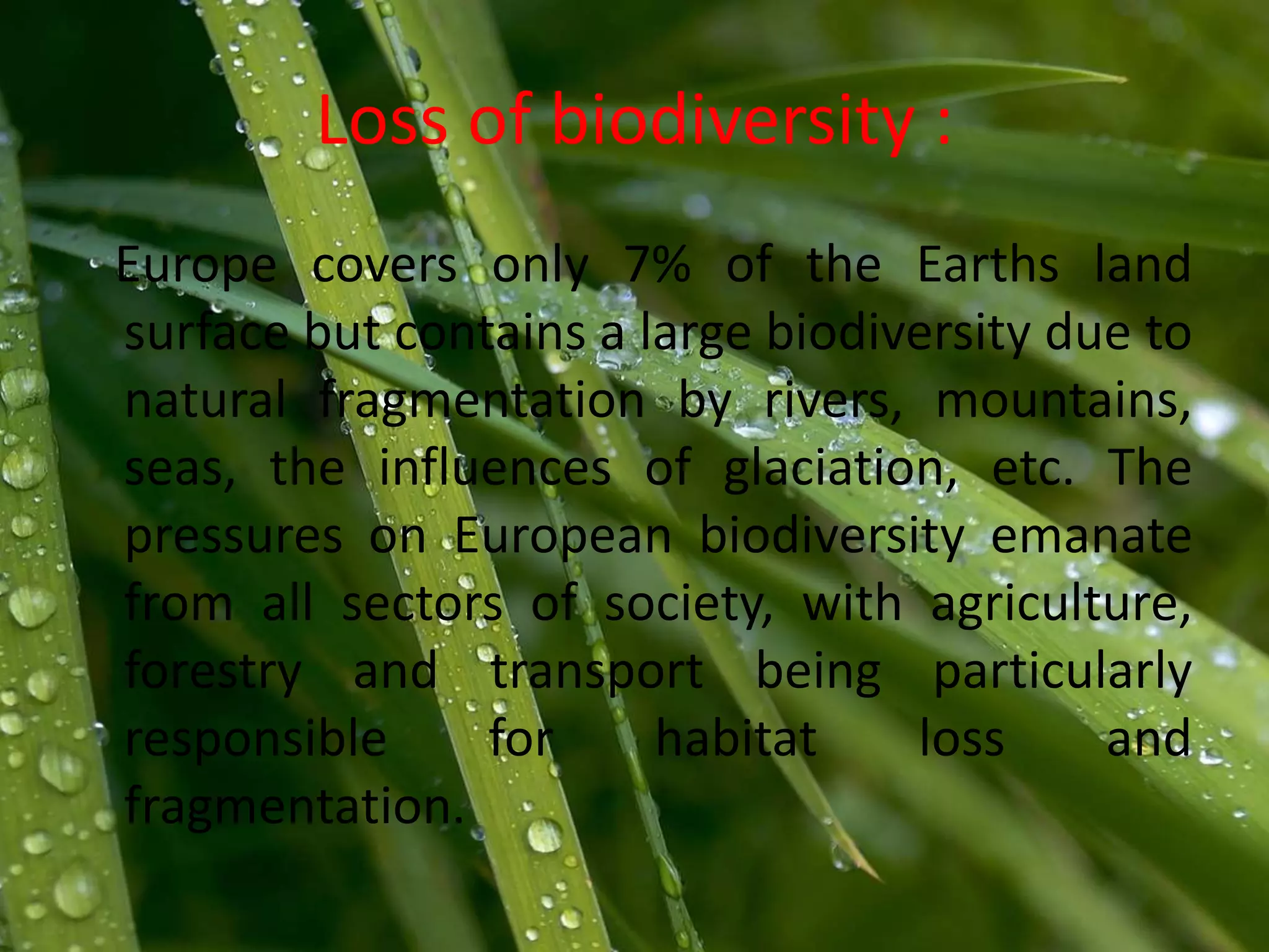 Conservation of biodiversity | PPSX