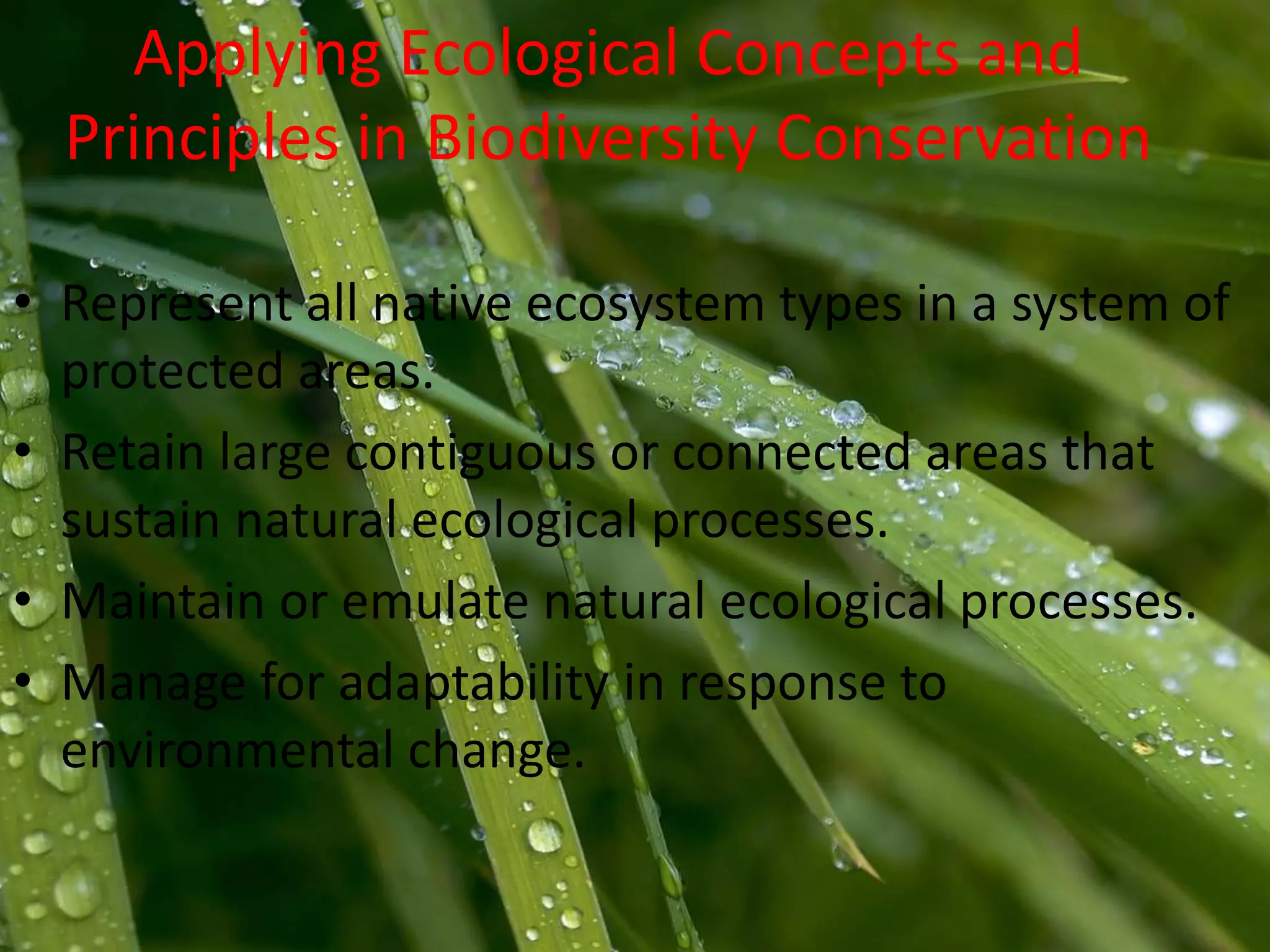Conservation of biodiversity | PPSX