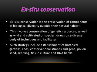 Conservation of biodiversity | PPTX