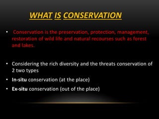 Conservation of biodiversity | PPTX