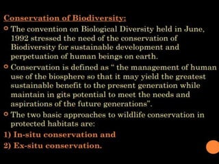 Conservation of biodiversity | PPT