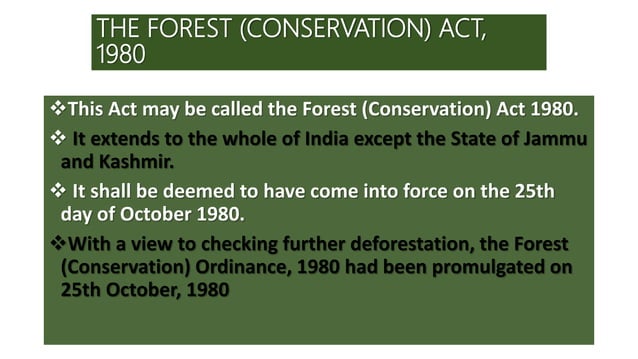 Conservation of biodiversity acts and laws...... | PPT | Environment ...