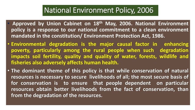 Conservation of biodiversity acts and laws...... | PPT | Environment ...
