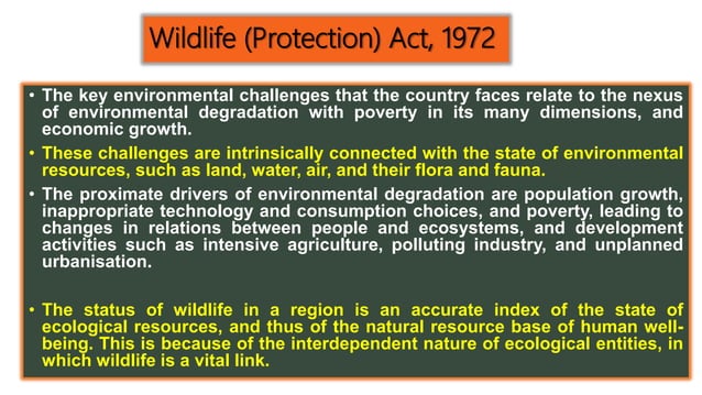 Conservation of biodiversity acts and laws...... | PPT | Environment ...