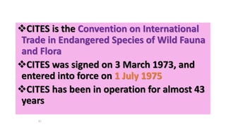 Conservation of biodiversity acts and laws...... | PPT