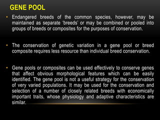 Conservation of breeds ppt | PPT