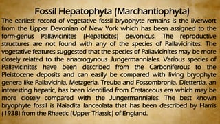 CONSERVATION OF BRYOPHYTES AND FOSSIL BRYOPHYTES | PPTX