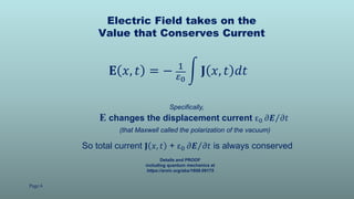 Conservation of current is universal and exact in five slides. january ...