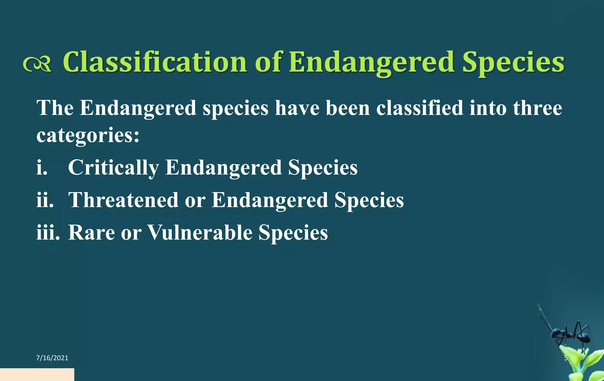 Conservation of endangered species by AQ Shakir | PDF
