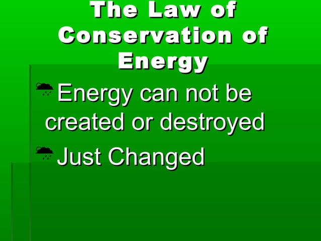 Conservation of Energy Notes | PPT
