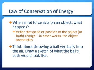 Conservation of Energy | PPTX