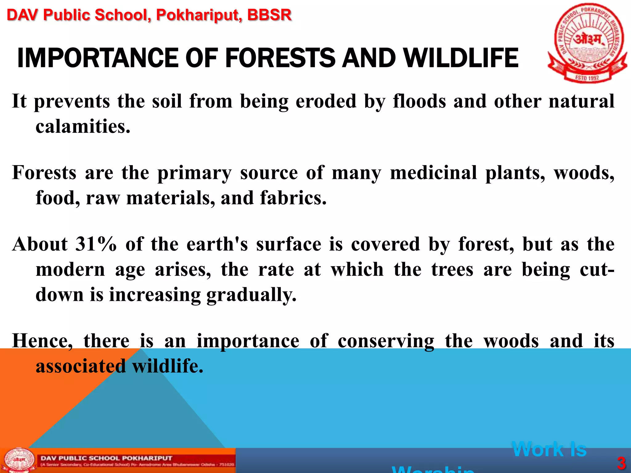 Conservation of forests and wildlife | PPTX