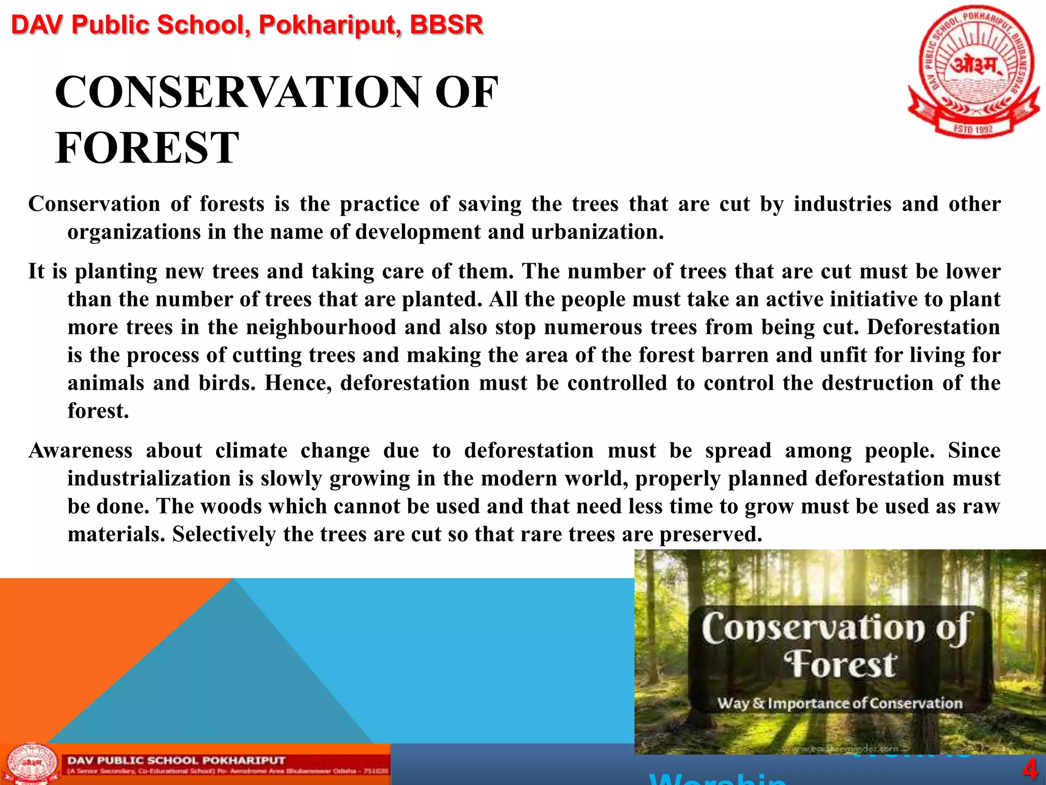 Conservation of forests and wildlife | PPTX