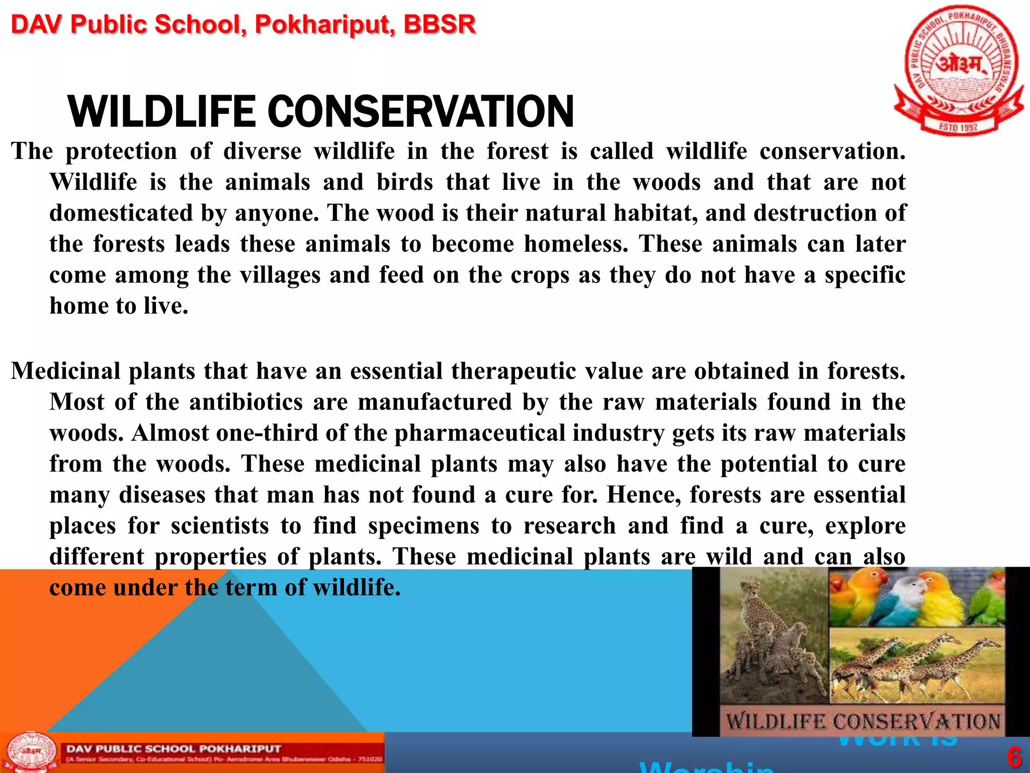 Conservation of forests and wildlife | PPTX