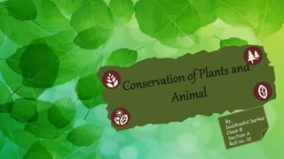 Conservation of wildlife and Forest (Class 8) | PPTX