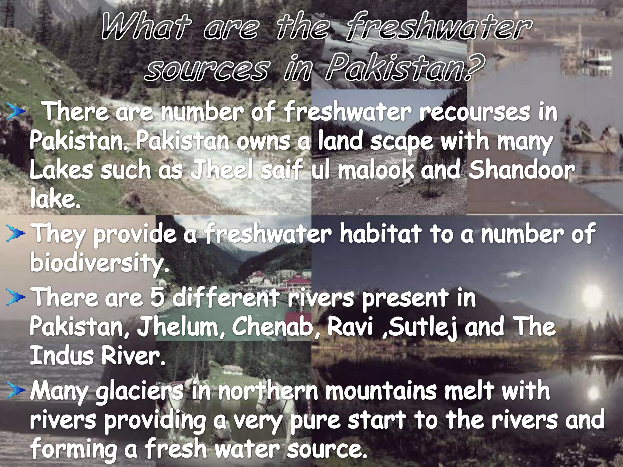 Conservation of fresh water ecosystems of pakistan | PPT