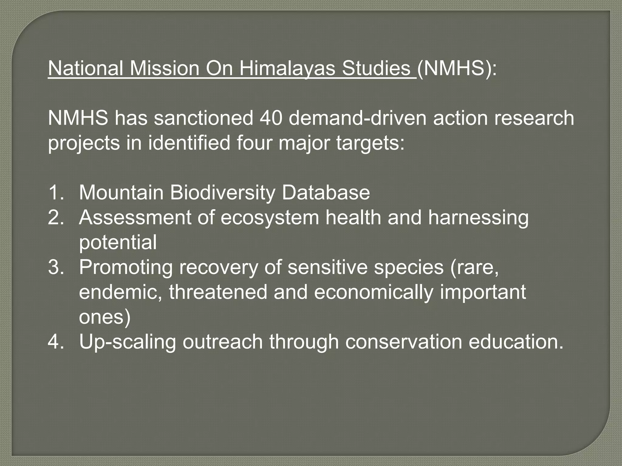 Conservation of himalayan ecosystem Allahabad University | PPTX